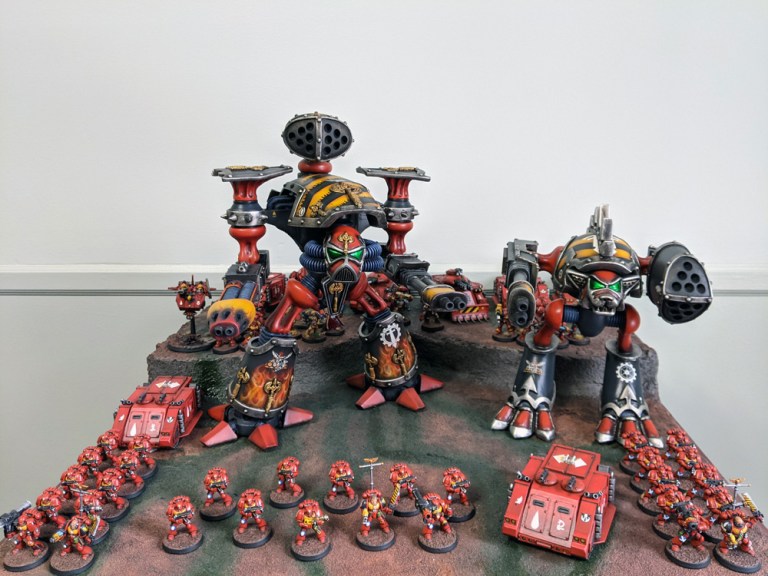 Warhammer 40k Armorcast Reaver and Warhound Titans, Legio Ignatum (Fire ...