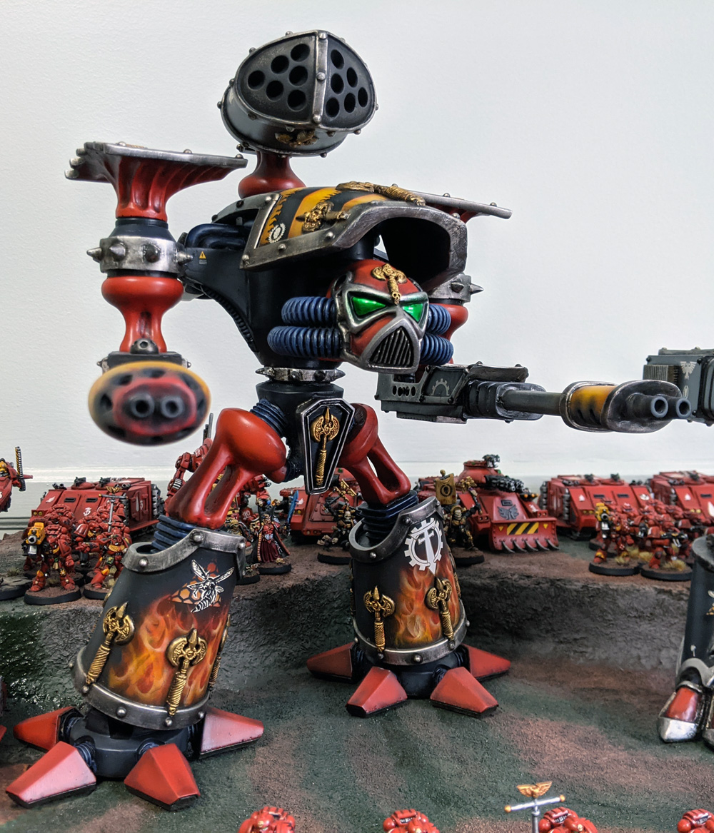 Warhammer 40k Armorcast Reaver and Warhound Titans, Legio Ignatum (Fire ...