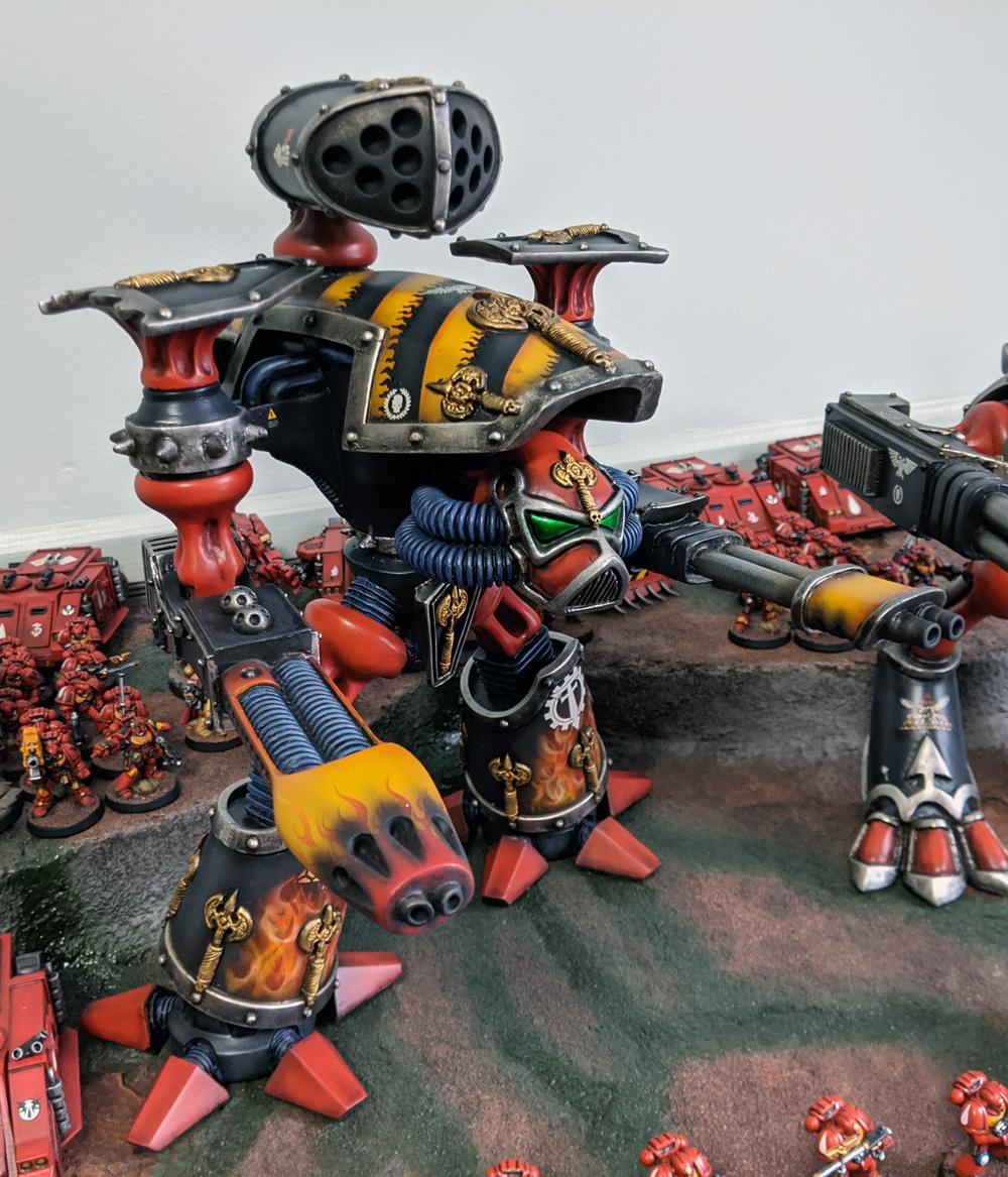 Warhammer 40k Armorcast Reaver and Warhound Titans, Legio Ignatum (Fire ...